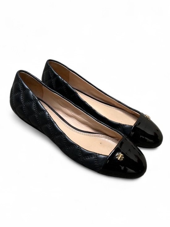 Tory Burch | Shoes | Tory Burch Black Quilted Leather Ballet Flats With ...